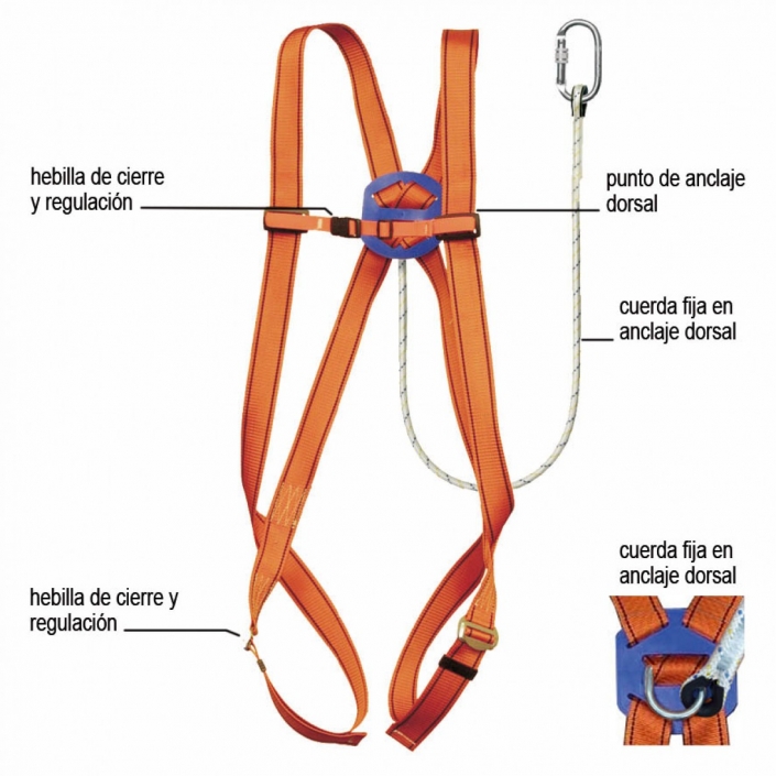 Arnés básico con enganche dorsal - Equipos de Protección